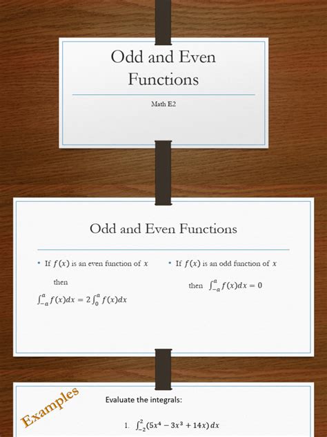 Integration Of Odd And Even Functions Download Free Pdf Mathematical Analysis Calculus