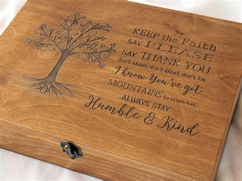 personalized memory box keepsake box custom quote memory etsy