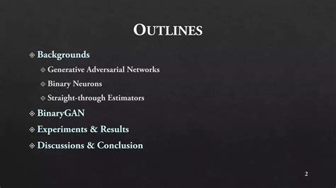 Training Generative Adversarial Networks With Binary Neurons By End To End Backpropagation Ppt