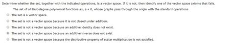 solved determine whether the set together with the