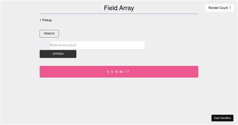 React Hook Form Usefieldarray Codesandbox React Hook Form Usefieldarray Codesandbox