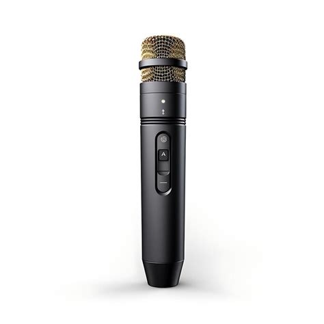 Premium Photo Isolated Of Wireless Interview Microphone Matte Black