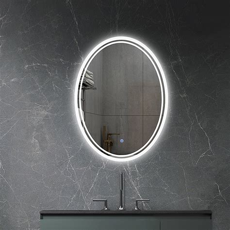 Modern Style Bath Ltra Slim Ellipse Frameless Led Illuminated Smart