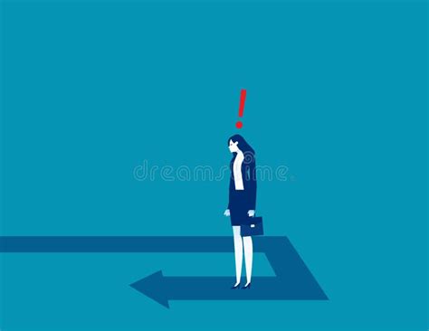 Business Investor Looking At Reverse Direction Pathway Stock Vector Illustration Of Decisions