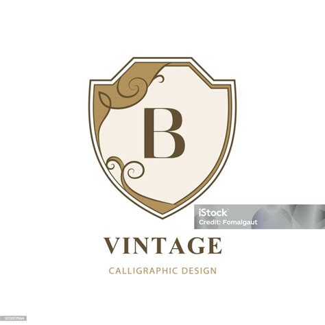 크리에이티브 모노그램 문자 B 세련된 세련된 엠블럼 템플릿 우아한 로고 책 디자인 브랜드 이름 명함 레스토랑 부티크 호텔 초대에 대한 그려진 요소 벡터 일러스트레이션 문장에