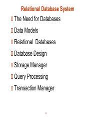 RDBMS PPT Pdf Relational Database System The Need For Databases Data Models