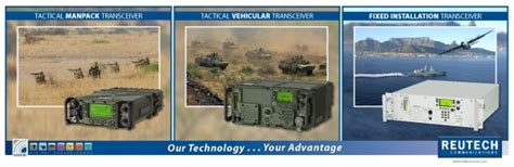 Reutech Communications New Generation Combat Net Radios DefenceWeb