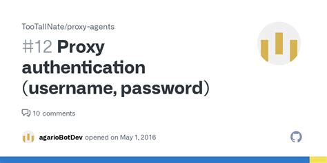 Proxy Authentication Username Password · Issue 12 · Tootallnate