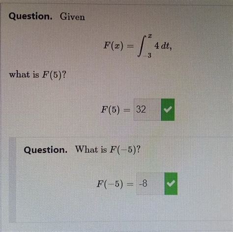 Solved Subject The First Fundamental Theorem Of Calculus