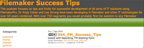 Filemaker Success Tips 344