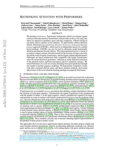 Rethinking Attention With Performers Pdf Mean Squared Error Estimator
