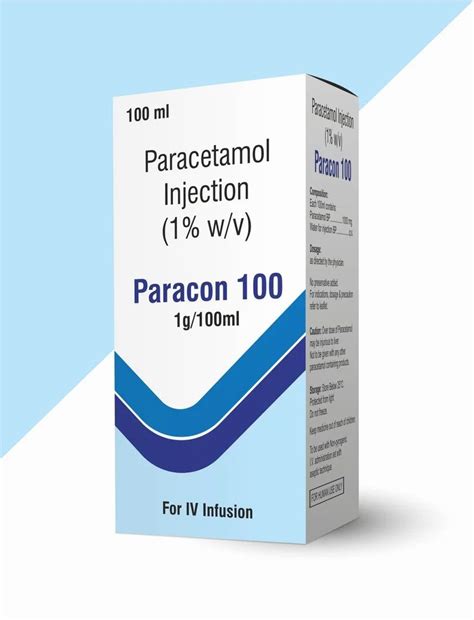 1 Paracon Paracetamol Injection Strength 100mg At ₹ 650piece In