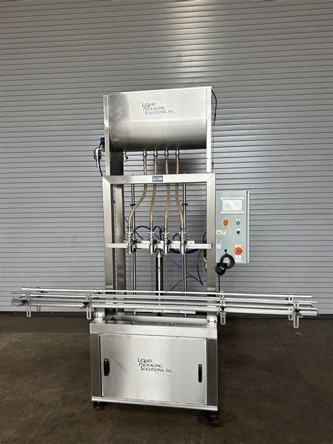 2020 lps 4 valve inline gravity bottle filler used packaging