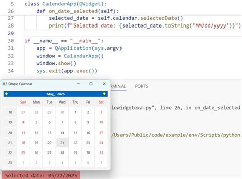 Qcalendarwidget In Pyqt6