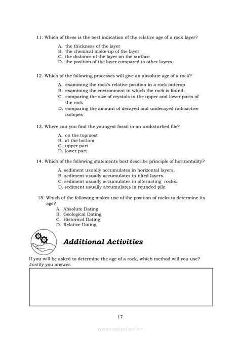 Earth And Life Science Module Relative And Absolute Dating SHS Modules