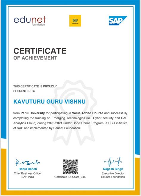 🌟 Excited To Share My Achievement Guru Vishnu Kavuturu