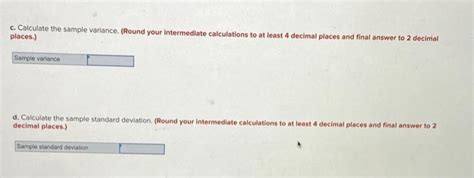 Solved Consider The Following Sample Data A Calculate The Chegg