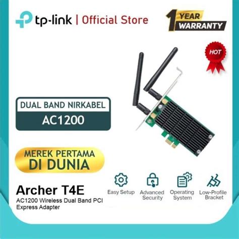 Jual TP LINK Archer T4E AC1200 Wireless Dual Band PCI Express Adapter Di Seller WIRA CCTV DAN