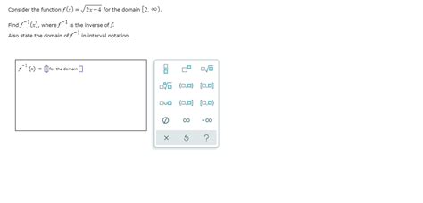 Solved Consider The Function F X 2x 4 For The Domain