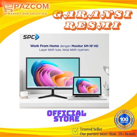 Promo Led Monitor 19 Inch Full Hd Hdmi Vga Input Spc Garansi Resmi Cicil 0 3x Jakarta Pusat