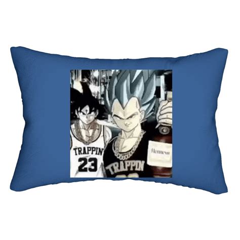 Goku And Vegeta Trappin 2282 Lumbar Pillows Designed And Sold By Karladescobar
