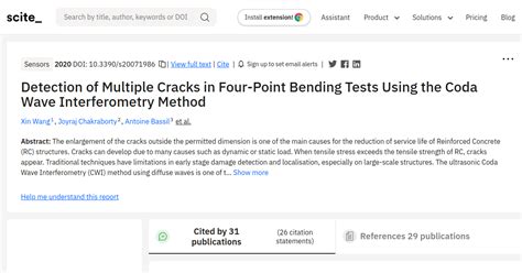 Detection Of Multiple Cracks In Four Point Bending Tests Using The Coda Wave Interferometry Method