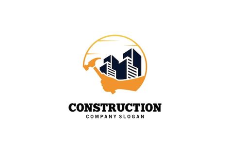 Diseño De Logotipo De Mantenimiento De Construcción De Edificios Servicio De Renovación De