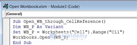 How To Open A Workbook From A Path Using Excel Vba 4 Examples