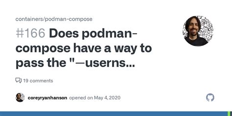 Does Podman Compose Have A Way To Pass The Userns Keep Id Argument