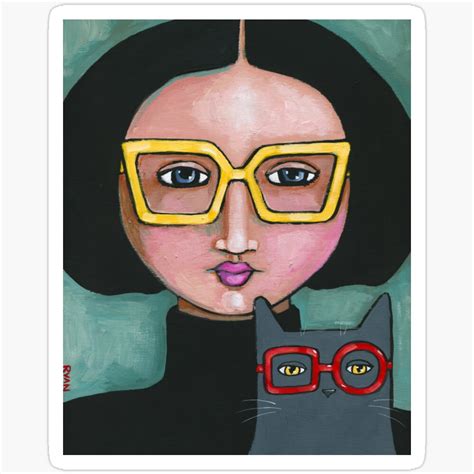 Dopasticker Yellow Glasses Red Glasses Phone Stickers Waterproof