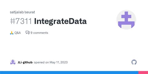integratedata · satijalab seurat · discussion 7311 · github