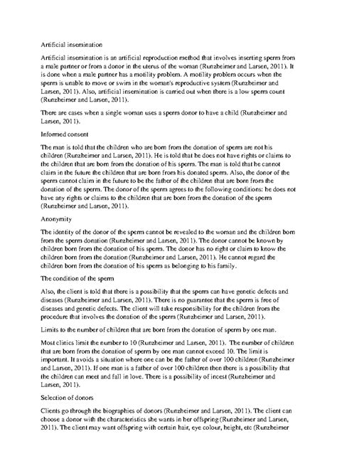 Lecture Notes On Artificial Insemination Artificial Insemination Artificial Insemination Is An