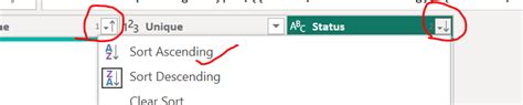 solved power bi table visual sorting by region status microsoft