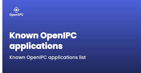 Known Openipc Applications Documentation