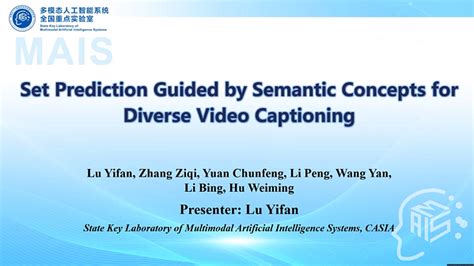 Underline Set Prediction Guided By Semantic Concepts For Diverse Video Captioning