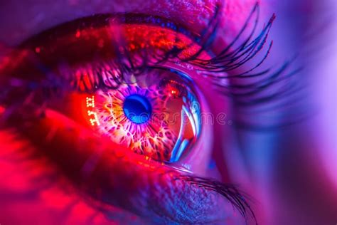 Futuristic Biometric Eye Scan Concept Stock Illustration Illustration