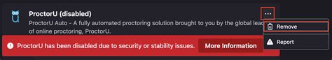 Firefox Extension Troubleshooting ProctorU