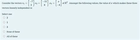 solved 11 2 02 03 consider the vectors v1 2 vectors