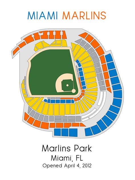 Miami Marlins Baseball Stadium Map