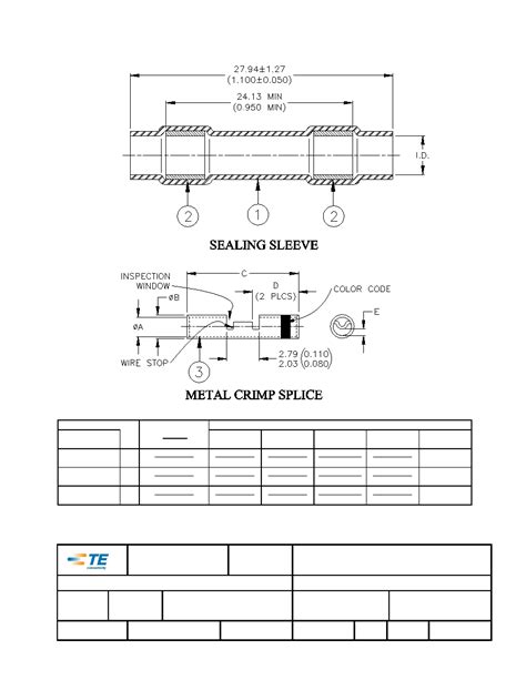 D 436 38 Datasheet12 Pages Panduit In Line Splice Sealing System