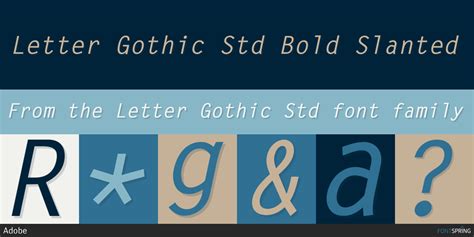 Letter Gothic Std Font Fontspring