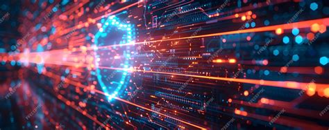 Digital Shield Protecting Computer Screens From Virtual Threats With Cybersecurity Premium Ai