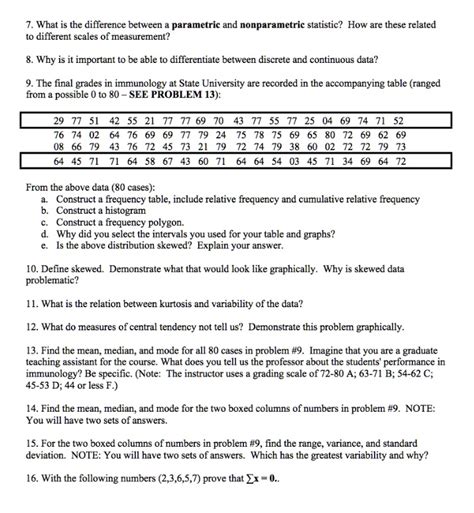 Solved What Is The Difference Between Parametric And Nonparametric Statistic How Are These