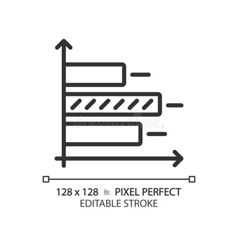 Horizontal Bar Chart Linear Icon Stock Vector Illustration Of Data Statistic 284216322