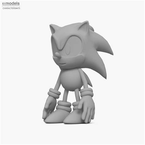 Sonic Clássico The Hedgehog Modelo 3d Baixar Personagens Animados No