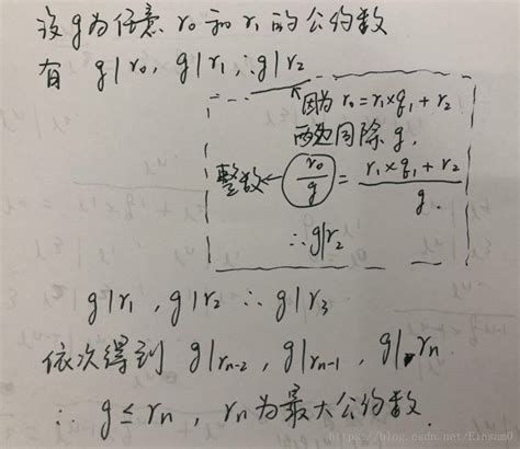 欧几里得算法证明欧几里得公约数证明 最后一定能得到整除项 Csdn博客
