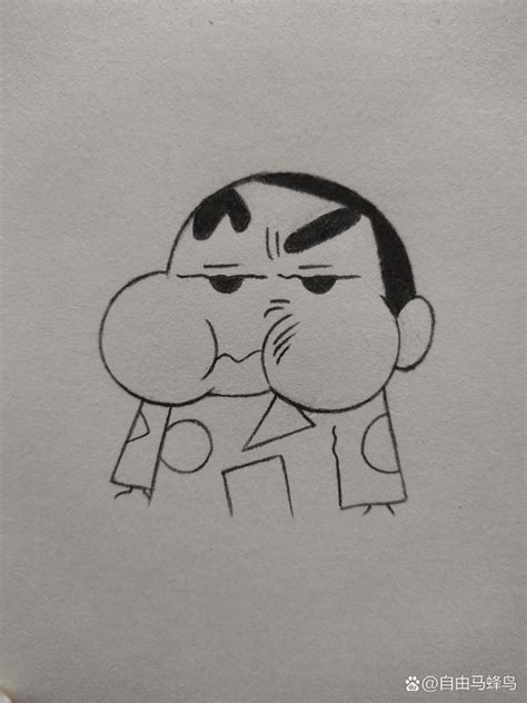 蜡笔小新可爱简笔画怎么画（最新17张） 简笔画图片大全