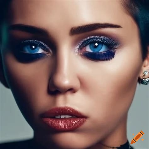 Beautiful Portrait Of A Woman With Tan Skin And Blue Eyes On Craiyon