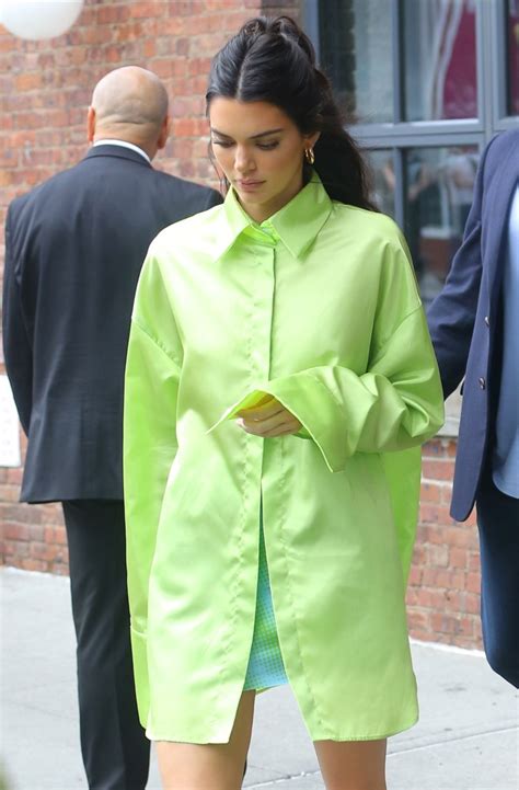 Kendall Jenner Wearing Green See Outfits In Photos
