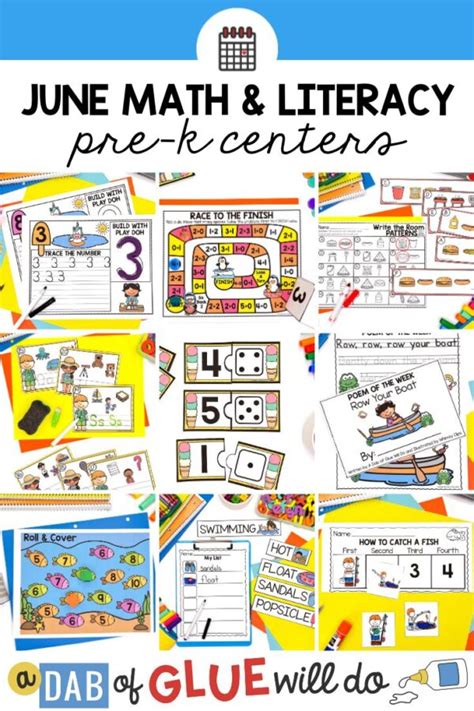 Summer Enrichment With June Pre K Math And Literacy Centers